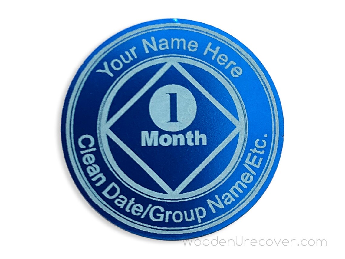 Personalized NA Month Anniversary Token Narcotics Anonymous - Etsy