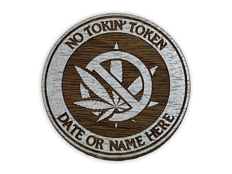 Personalized Marijuana Anonymous Medallion | No Tokin' Token MA, NA, AA ...