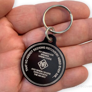 NA Key Tag, Narcotics Anonymous Anodized Aluminum Key Chain, Laser ...