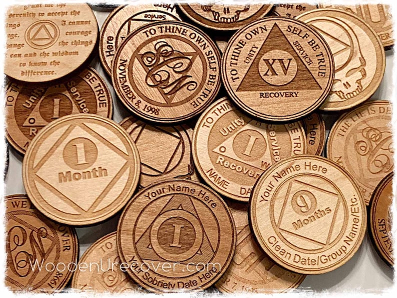 Monogrammed Narcotics Anonymous Medallion, NA Monogram Token ...