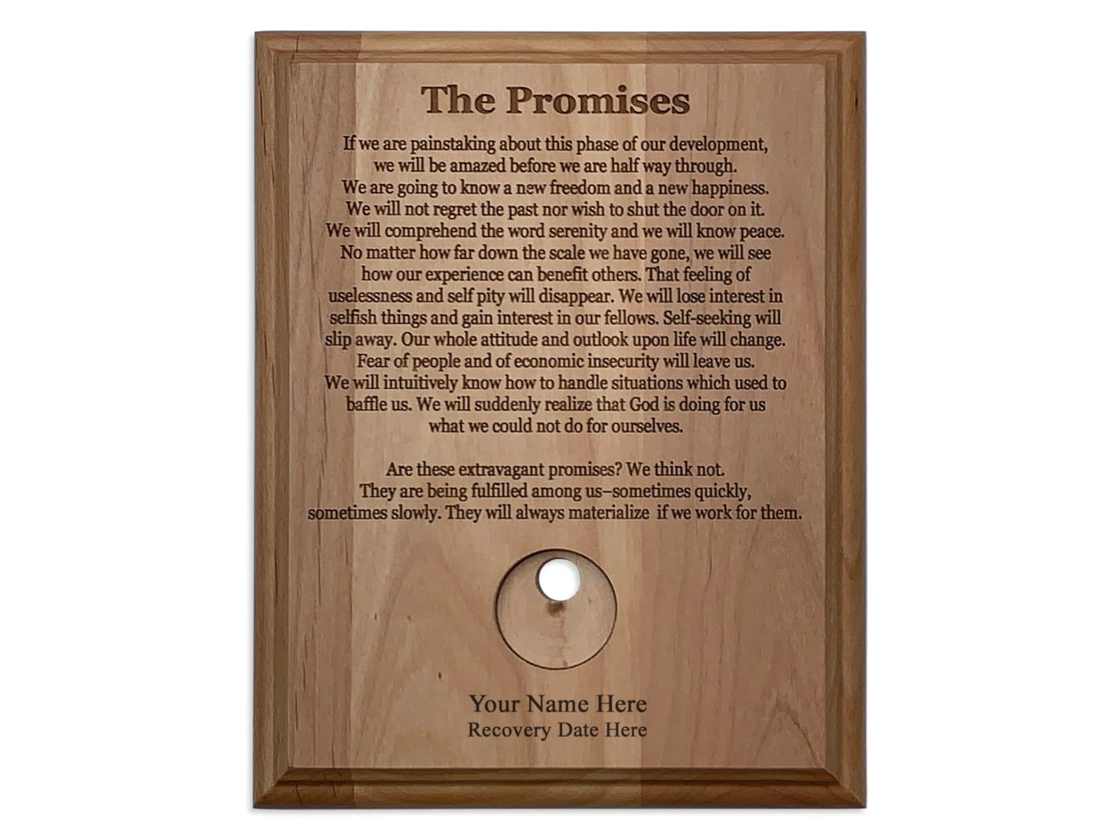 Personalized AA Coin Display Holder Featuring the Promises of ...