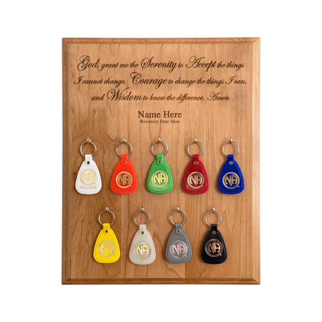 NA Multi Key Fob Display | Personalized Serenity Prayer Key Tag Display ...