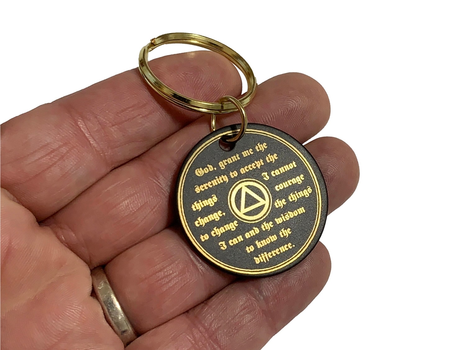 Personalized Brass AA Anniversary Key Tag Custom Keychain for - Etsy