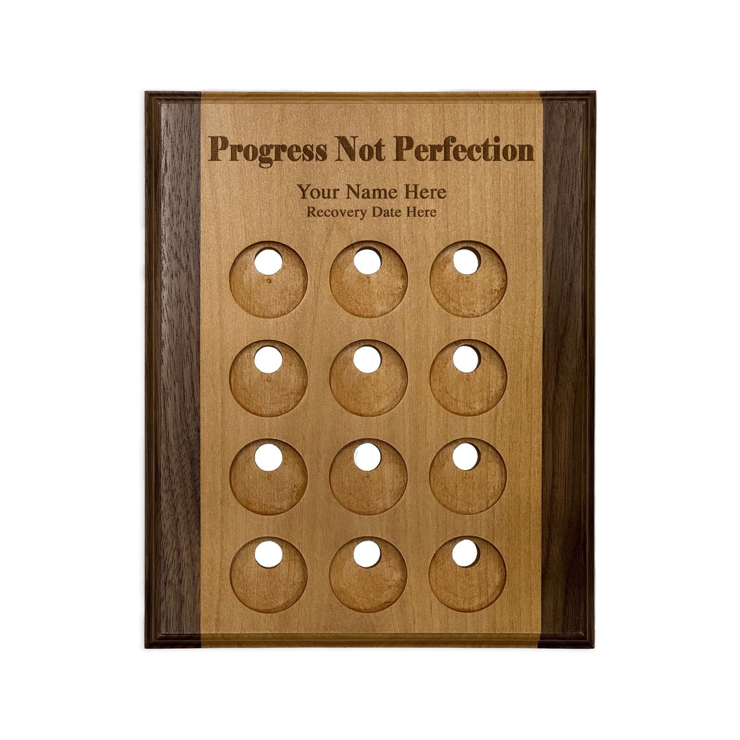 Personalized Recovery Medallion Display Plaque | Laser Engraved Coin ...