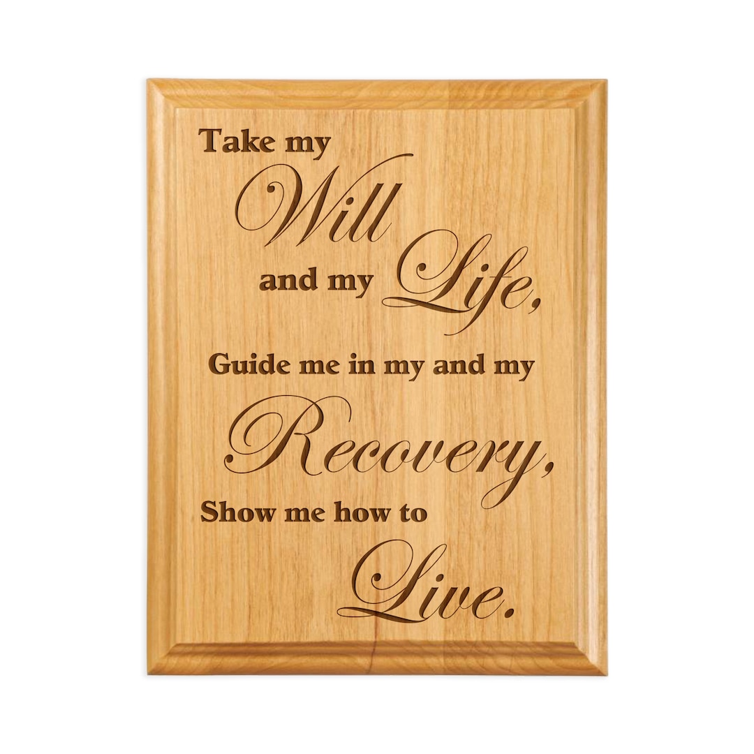 NA 3rd Step Prayer Plaque Custom Laser Engraved Narcotics Anonymous ...