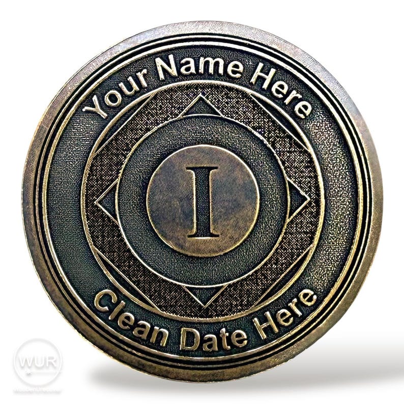 Personalized NA Medallion | Solid Brass Narcotics Anonymous Coin | Your ...