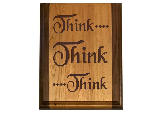 Think Think Think Recovery Slogan Plaques Recovery Quotes | Etsy