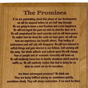 AA Medallion Holder Display Plaque | the Promises of Alcoholics ...