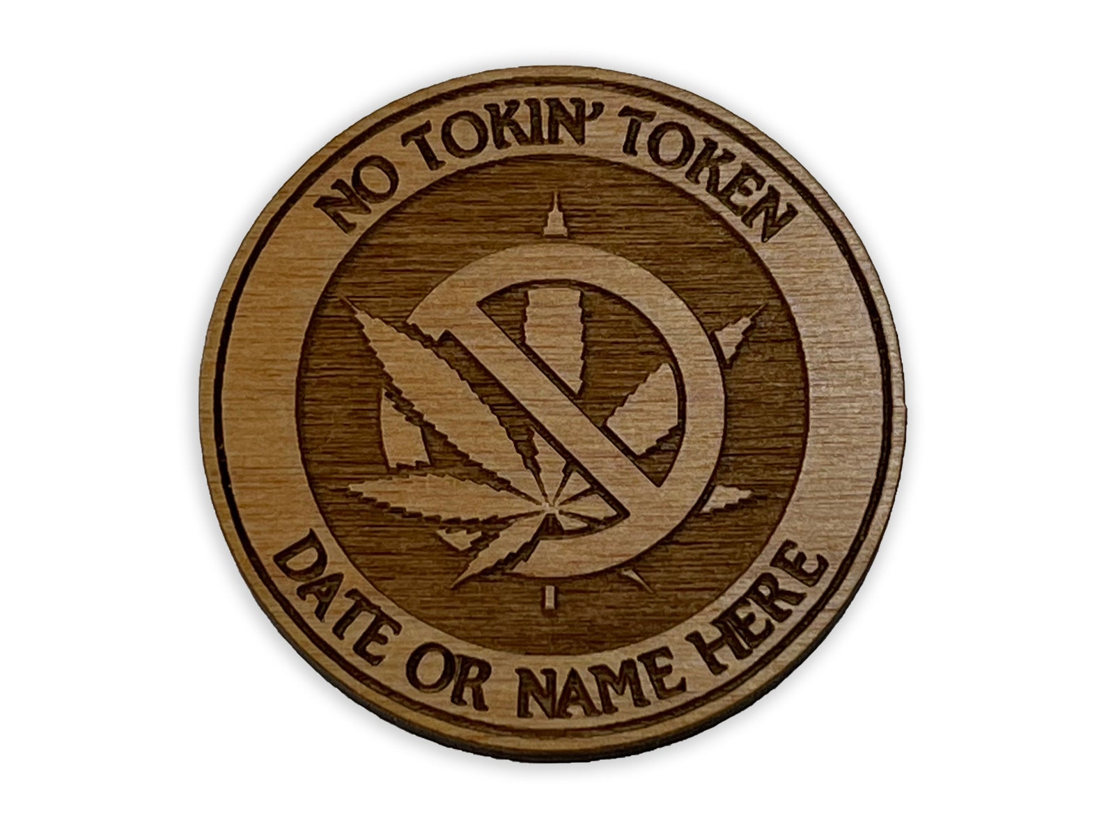 Personalized Marijuana Anonymous Medallion | No Tokin' Token MA, NA, AA ...