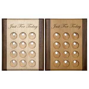Recovery Medallion Holder, Just for Today 12 Step Coin Display Plaque ...