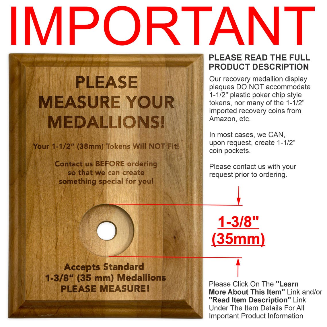 Just for Today Recovery Coin Holder, Personalized 20 Space Walnut ...