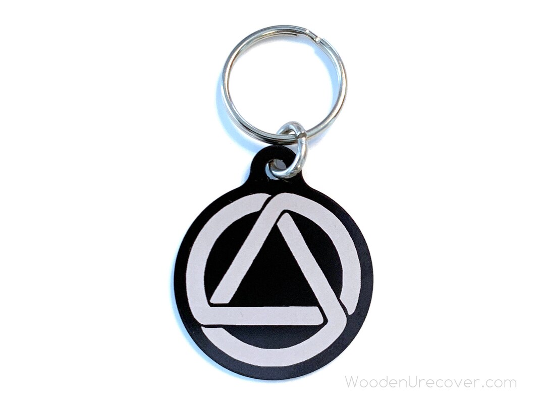 AA Symbol Key Tag, Alcoholics Anonymous Anodized Aluminum Key Chain ...