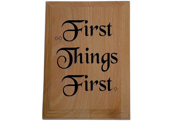 First Things First Laser Engraved AA Slogans Plaque With 12 | Etsy