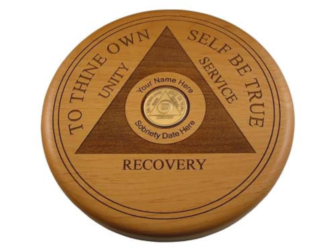 Jumbo AA Medallion Token Holder, Personalized Recovery Coin Display ...