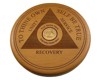 Recovery Token Display 25 Coin Holder Personalized W/just for - Etsy