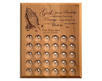 Recovery Token Display 25 Coin Holder Personalized W/just for - Etsy