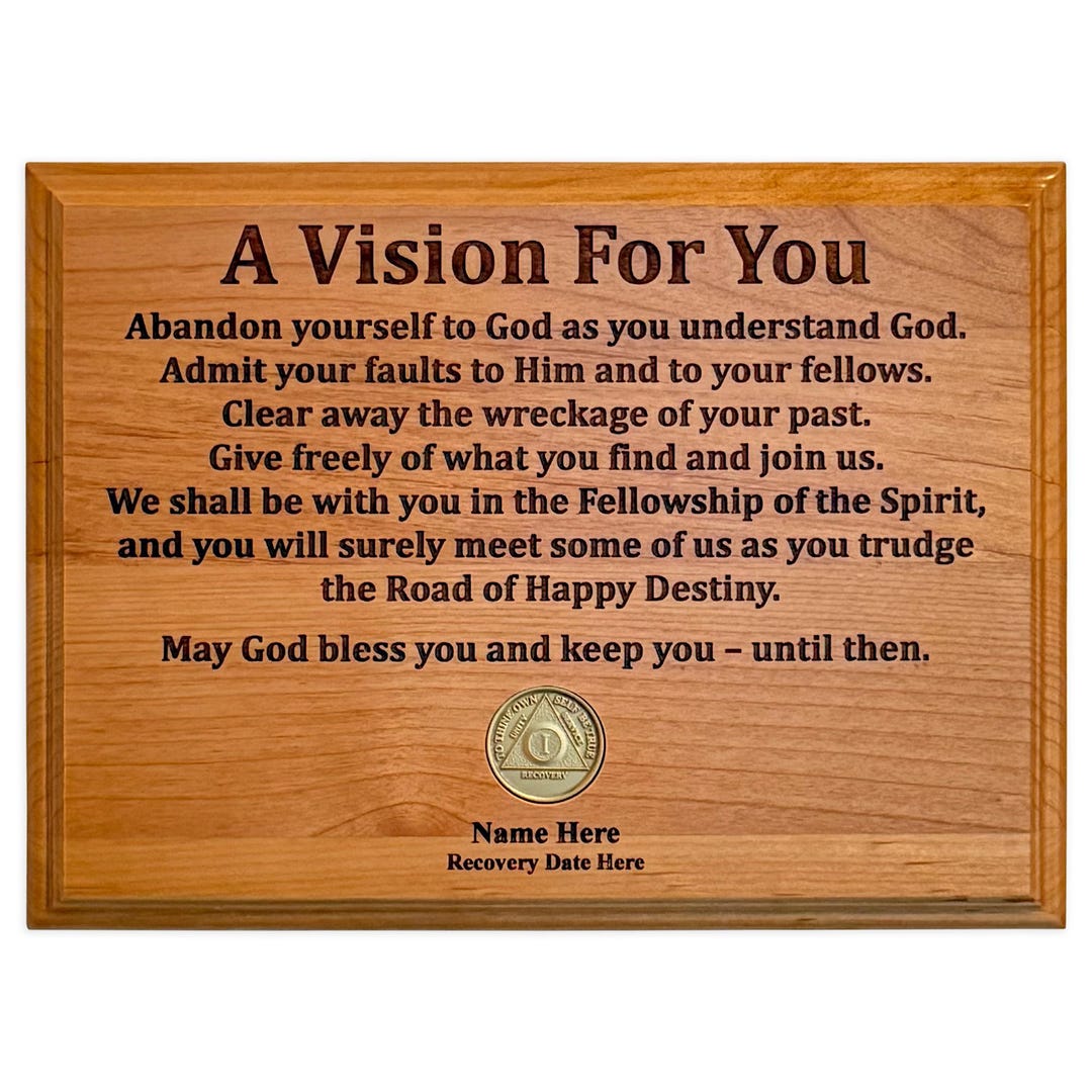 Customized 'A Vision for You' AA Coin Display | Alcoholics Anonymous ...