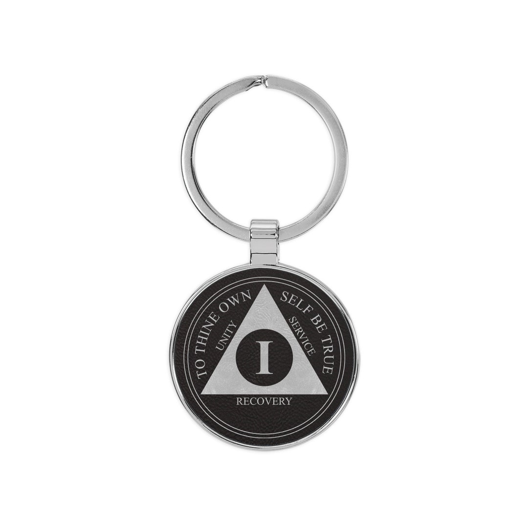 AA Anniversary Key Tag, Leatherette Alcoholics Anonymous Birthday Token ...