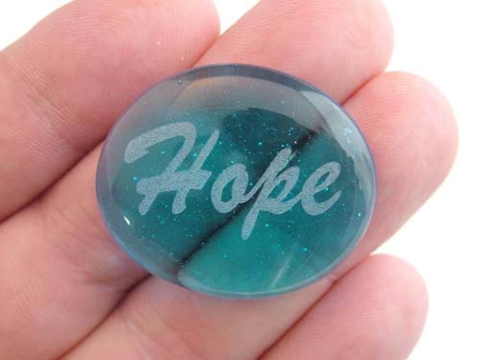 Word Stones Laser Engraved Etched Glass Gems for Wedding Party Favors ...