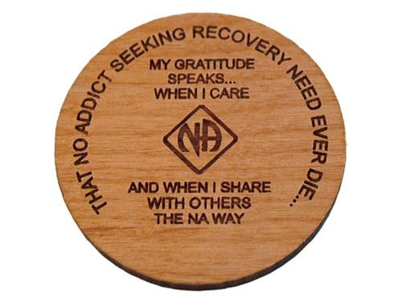 Narcotics Anonymous Anniversary Medallion Wooden NA Birthday - Etsy