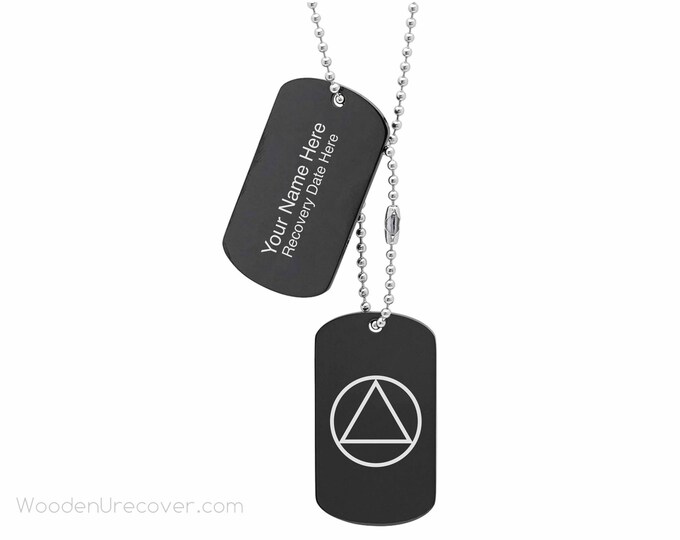 Personalized CLEAN Dog Tag for Men and Women in Narcotics Anonymous or ...