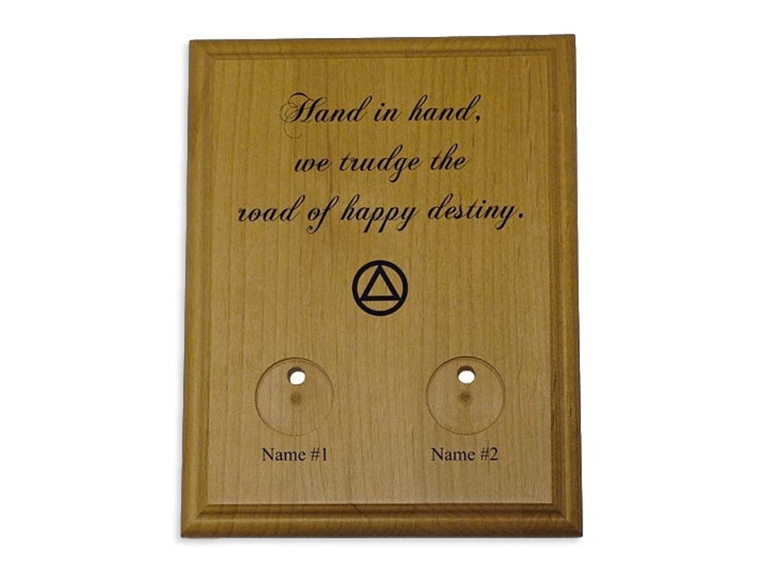 Alcoholics Anonymous Medallion Holder, Recovery Token Display Plaque ...
