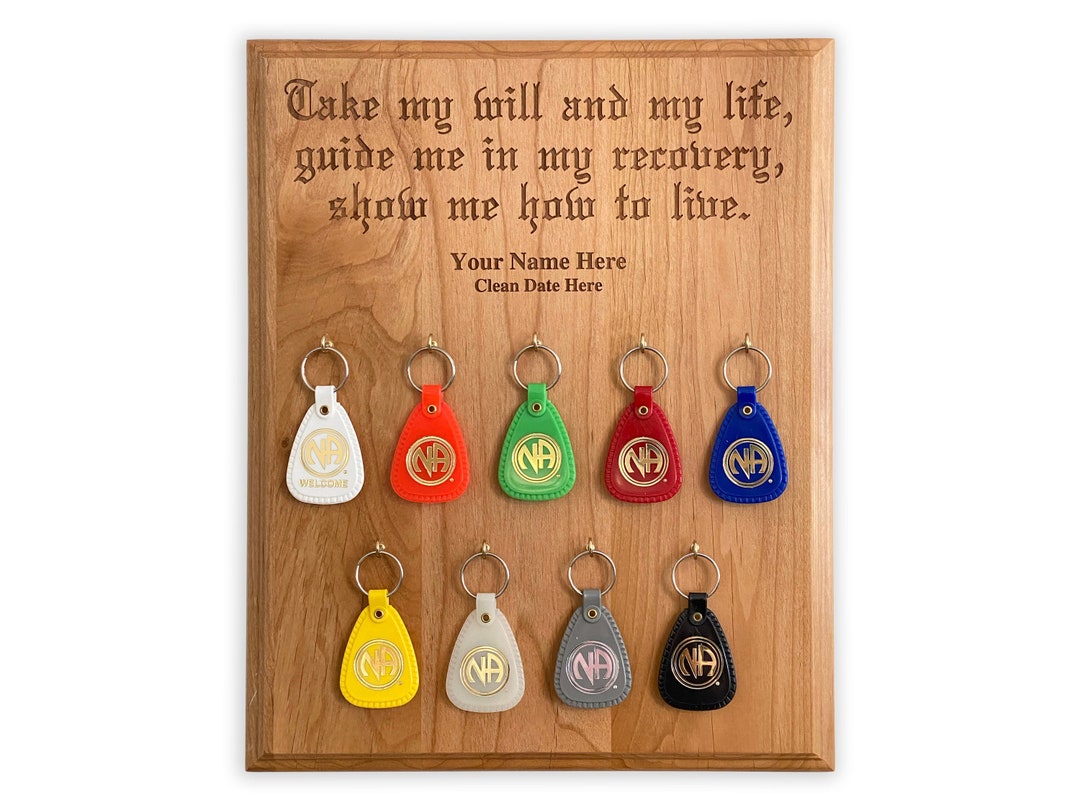 NA Key Fob Display Personalized Third Step Prayer Key Tag Plaque Laser ...