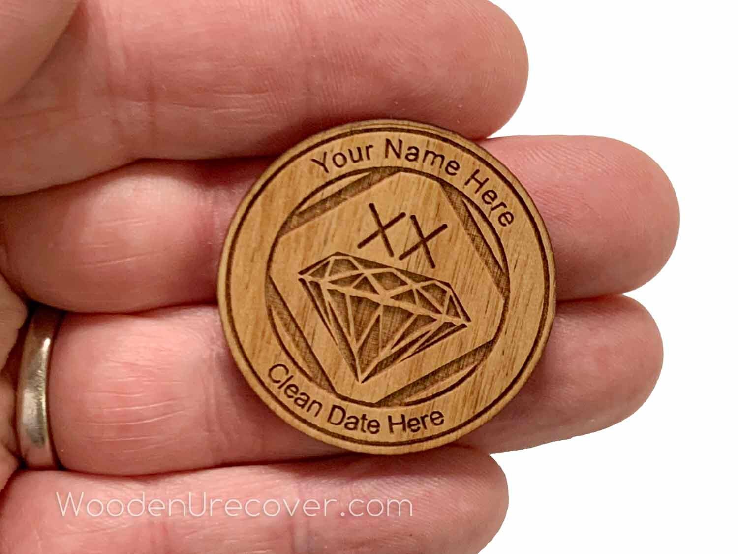 Monogrammed Narcotics Anonymous Medallion NA Monogram Token | Etsy
