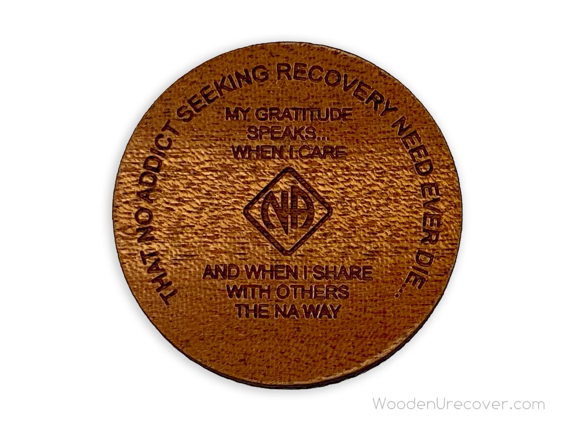 NA Wooden Medallion Narcotics Anonymous Anniversary Token | Etsy