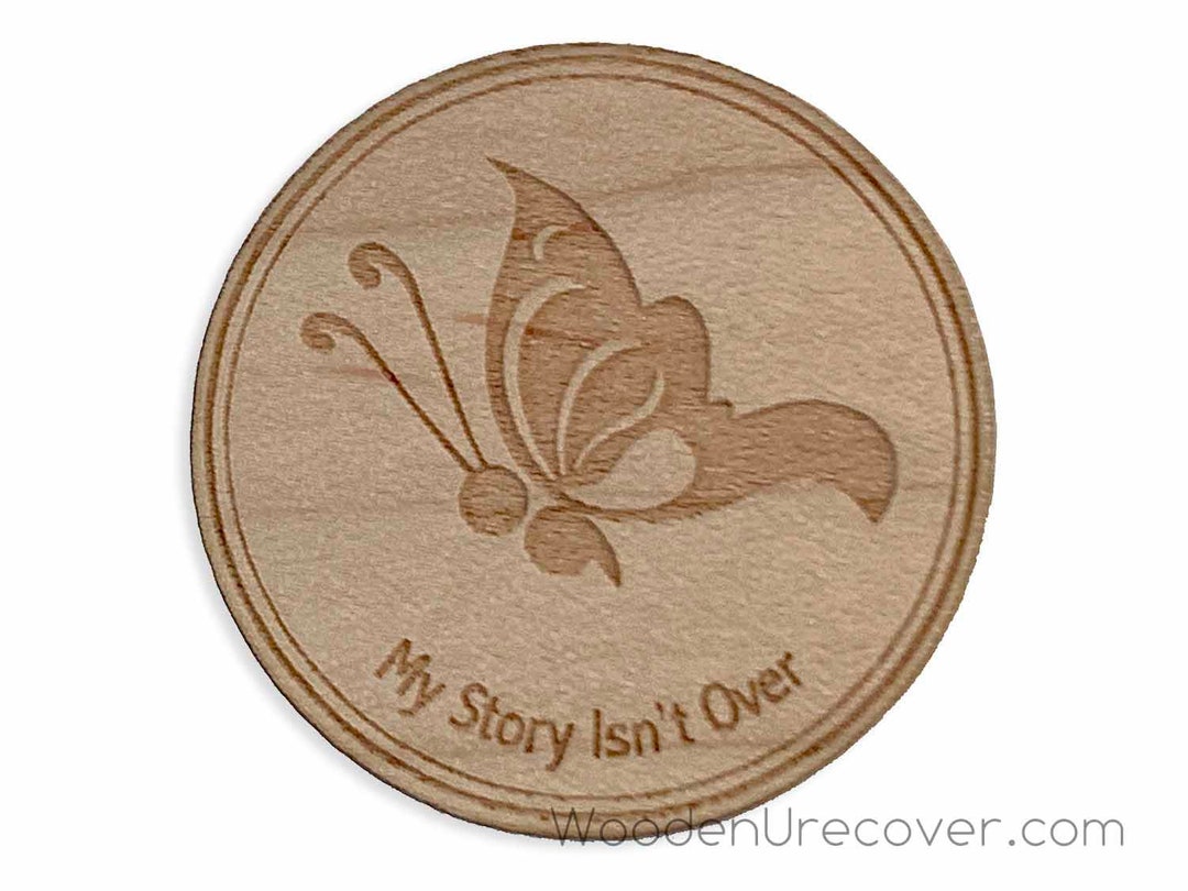 Semicolon Butterfly Coin, My Story Isn't Over yet Prayer Medallion and ...