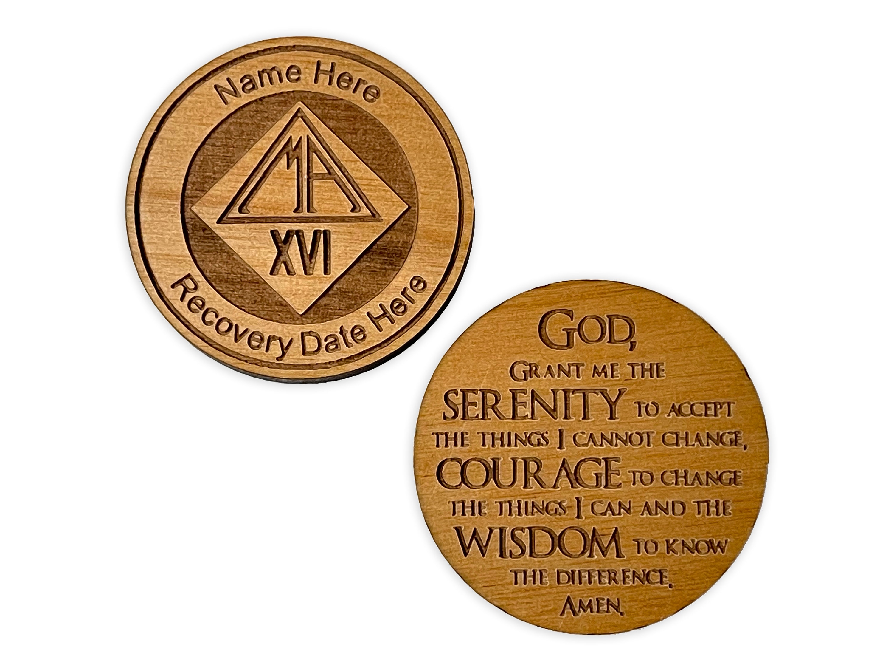 Personalized MA Medallion. Wooden Marijuana Anonymous - Etsy