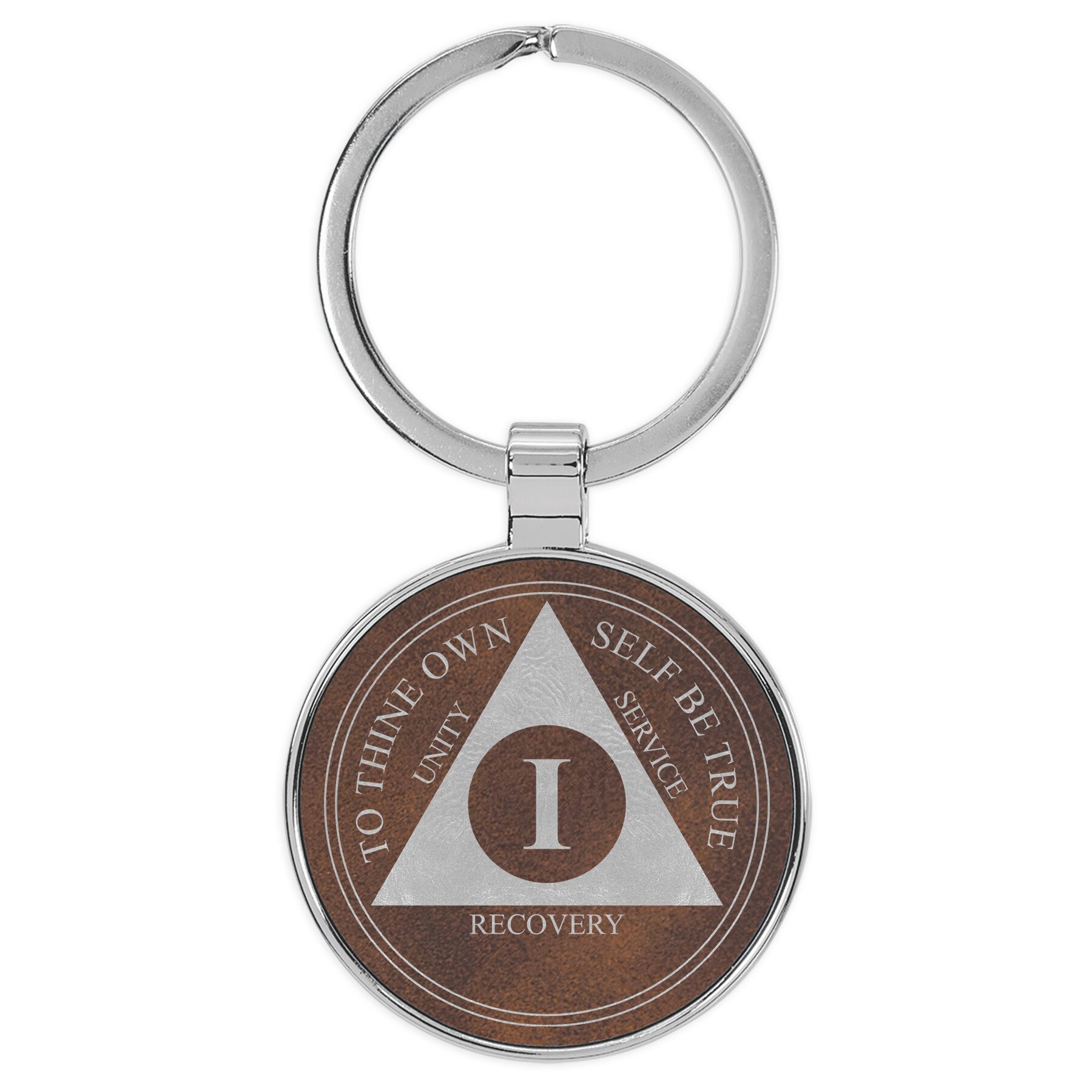 AA Anniversary Key Tag, Leatherette Alcoholics Anonymous Birthday Token ...