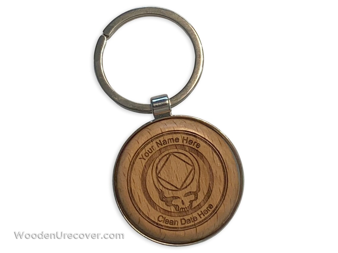 Personalized NA Stealie Key Tag Narcotics Anonymous Keychain - Etsy