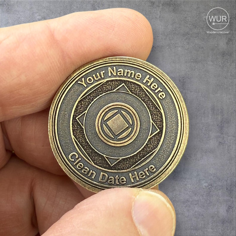Personalized NA Medallion | Solid Brass Narcotics Anonymous Coin | Your ...