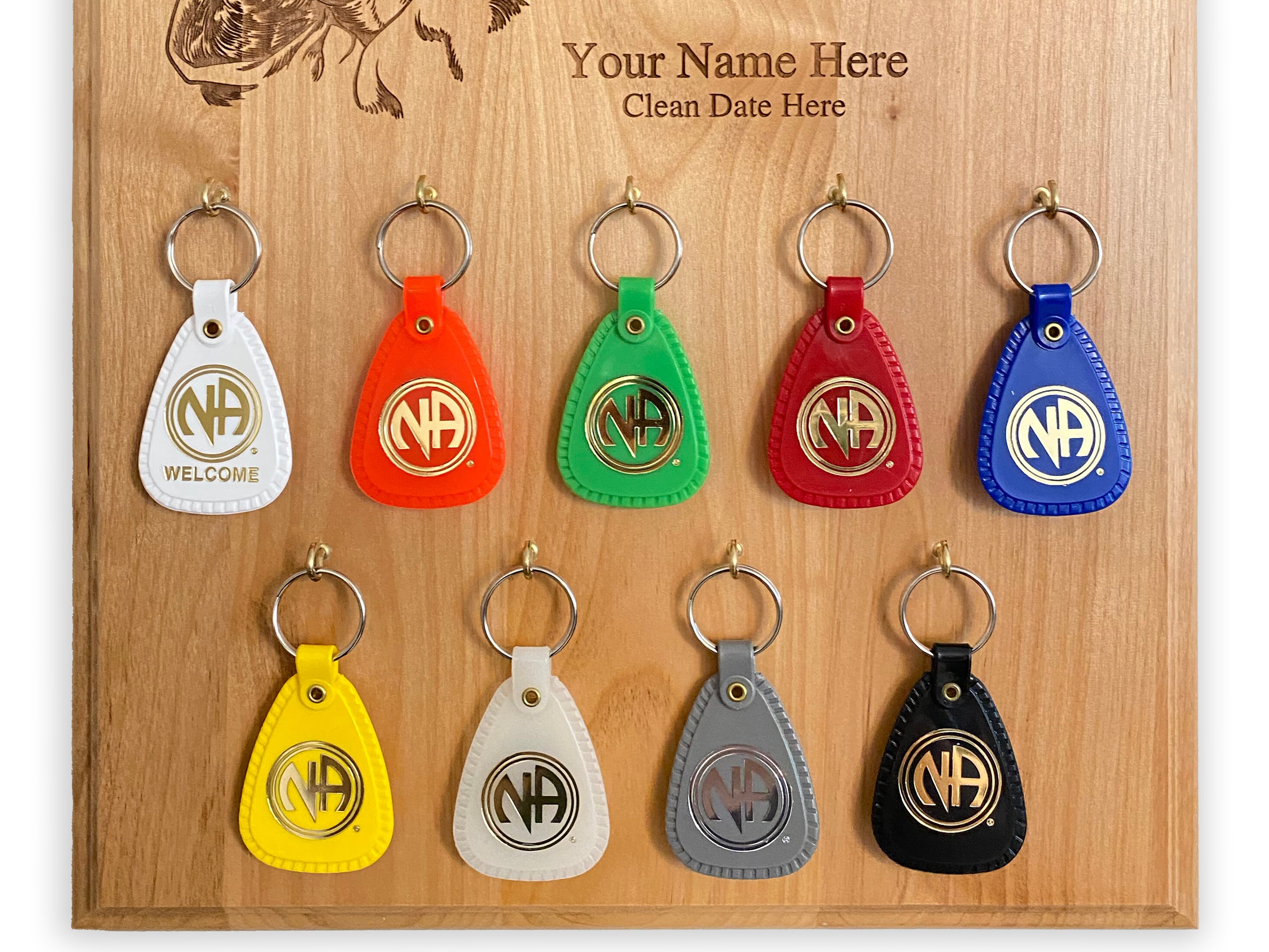 Personalized Serenity Prayer Key Fob Display: Laser Engraved NA Gift - Etsy