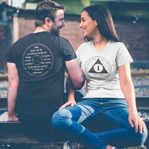 AA Anniversary Medallion T-shirt | 2 Sided Sober T-shirt | 12 Step ...