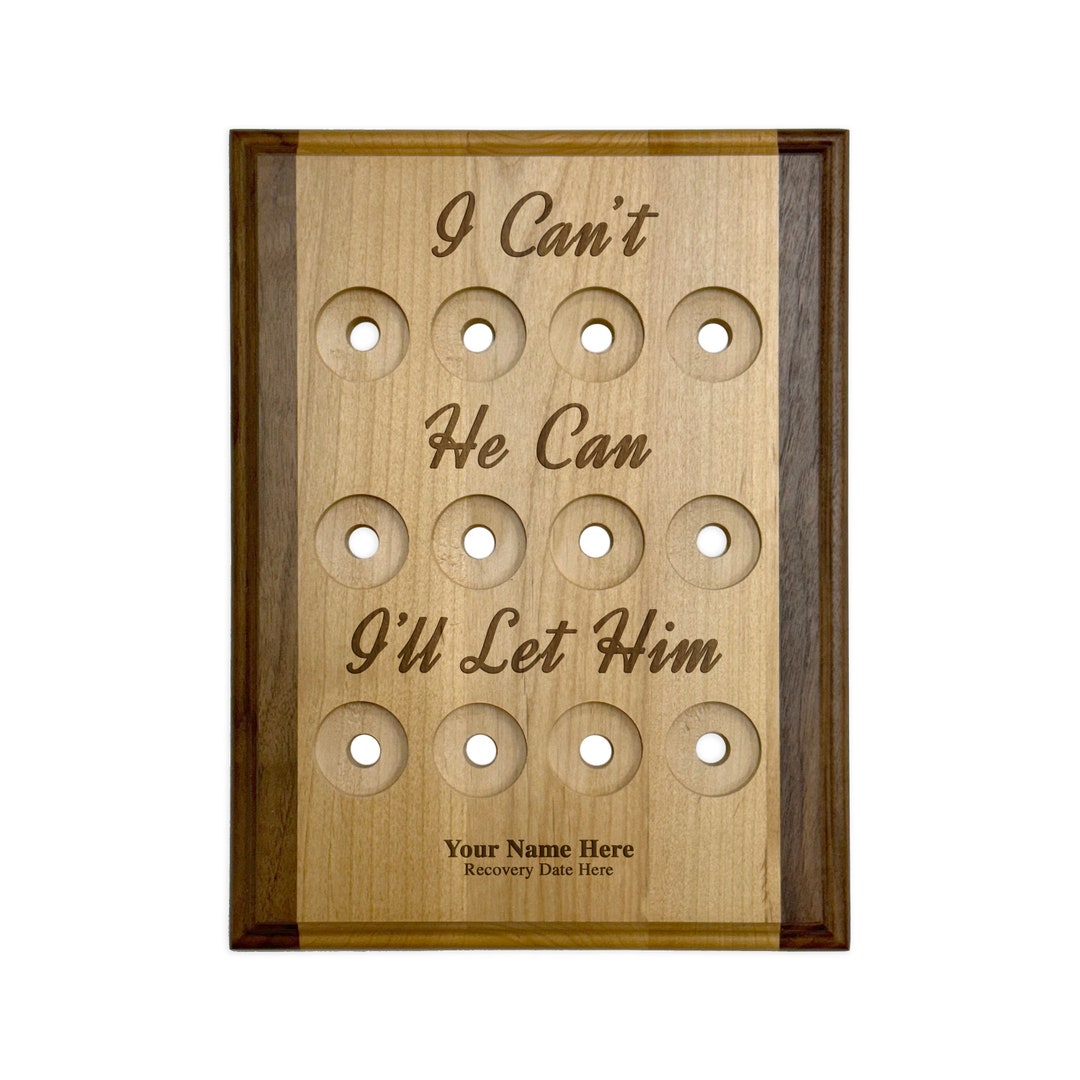 Personalized Recovery Coin Display Plaque 9x12 Solid Wood - Etsy
