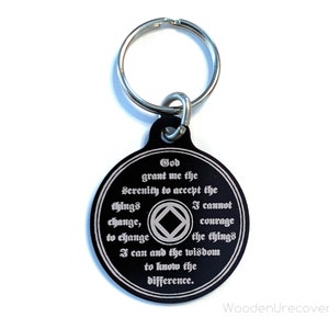 NA Key Tag, Narcotics Anonymous Anodized Aluminum Key Chain, Laser ...
