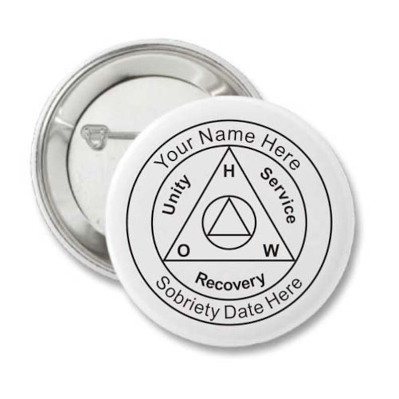 Personalized AA Anniversary Recovery Themed Pinback Button & | Etsy