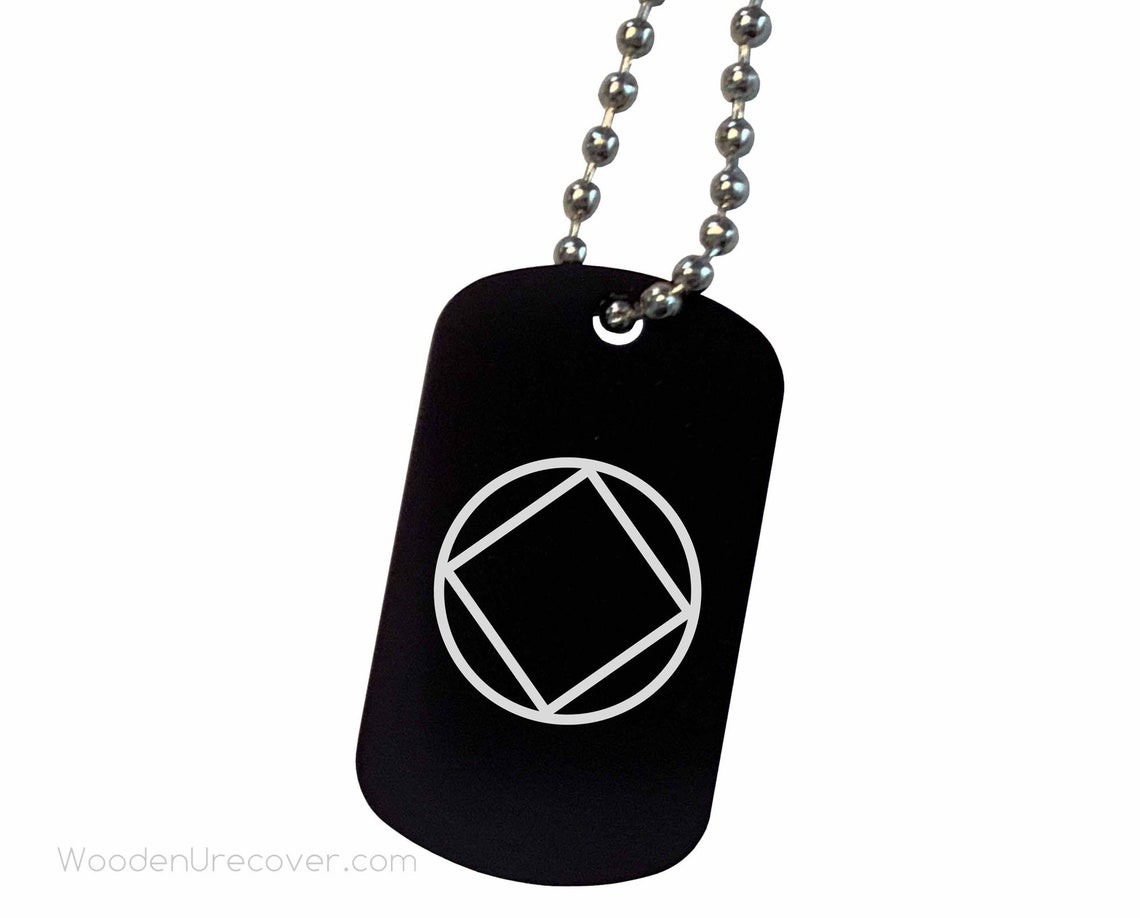 NA Birthday Dog Tag, Narcotics Anonymous Dog Tag With Serenity Prayer ...
