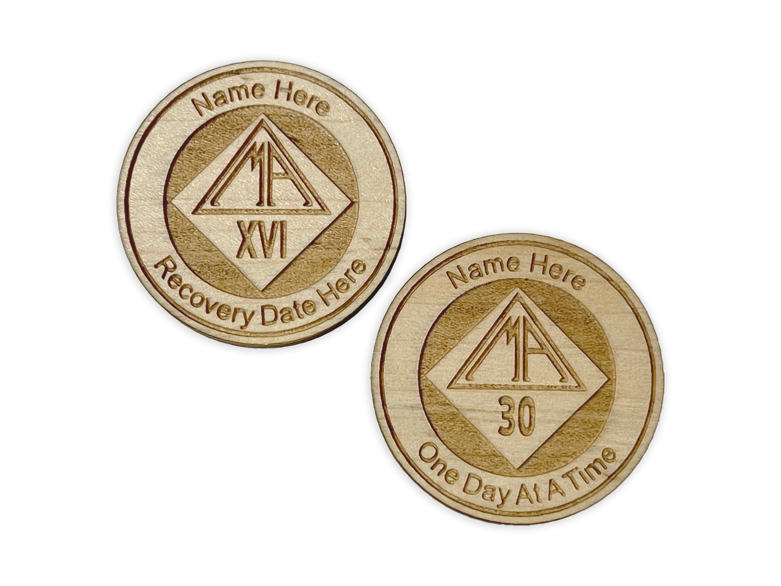 Personalized MA Medallion. Wooden Marijuana Anonymous - Etsy