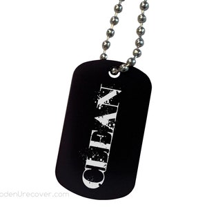 Personalized CLEAN Dog Tag for Men and Women in Narcotics Anonymous or ...