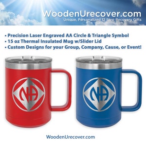 15 Oz. Personalized NA Coffee Mug | Custom Laser Engraved NA Insulated ...
