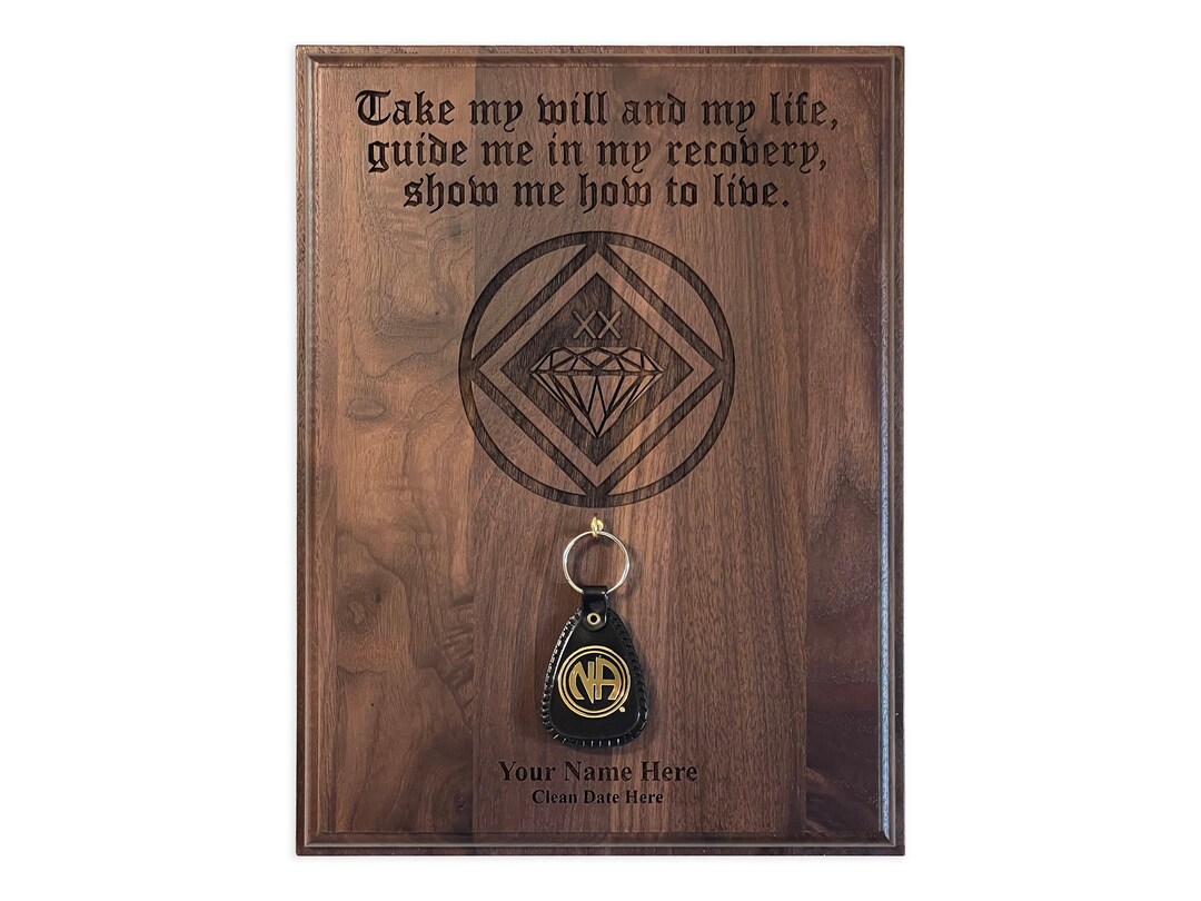 Personalized NA Key Fob Display | Narcotics Anonymous 3rd Step Prayer ...
