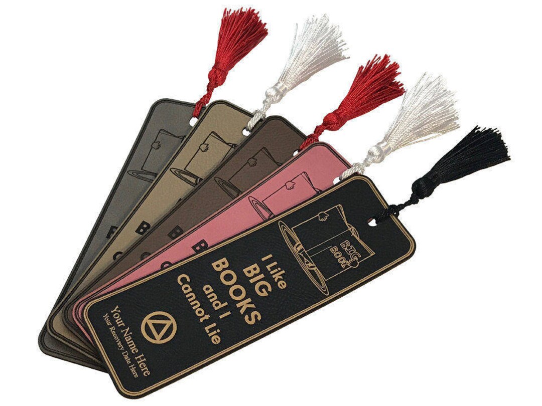 Personalized AA Bookmark - Alcoholics Anonymous "i Like Big Books ...