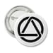 Alcoholics Anonymous Symbol Pinback Button / AA Circle Triangle Bottons ...