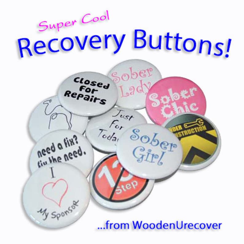 AA Years Sober Recovery Themed Pinback Button & Button-style | Etsy