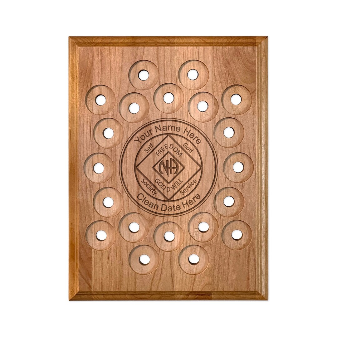 20 Space NA Medallion Holder, Personalized Narcotics Anonymous Recovery ...