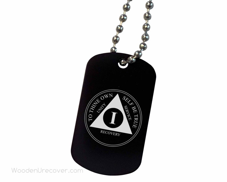 AA Anniversary Dog Tag, Personalized Alcoholics Anonymous Medallion ...