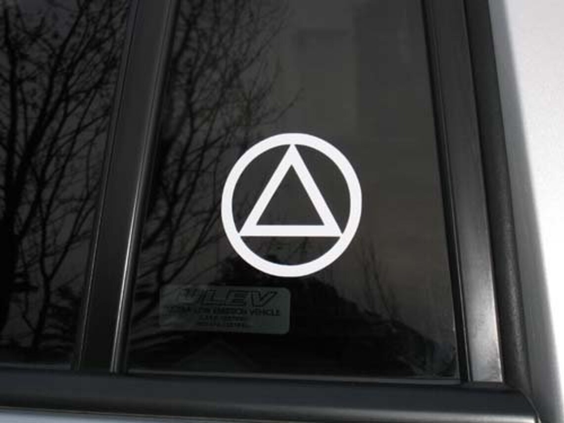 AA Circle & Triangle Vinyl Decal Vehicle Lettering for - Etsy